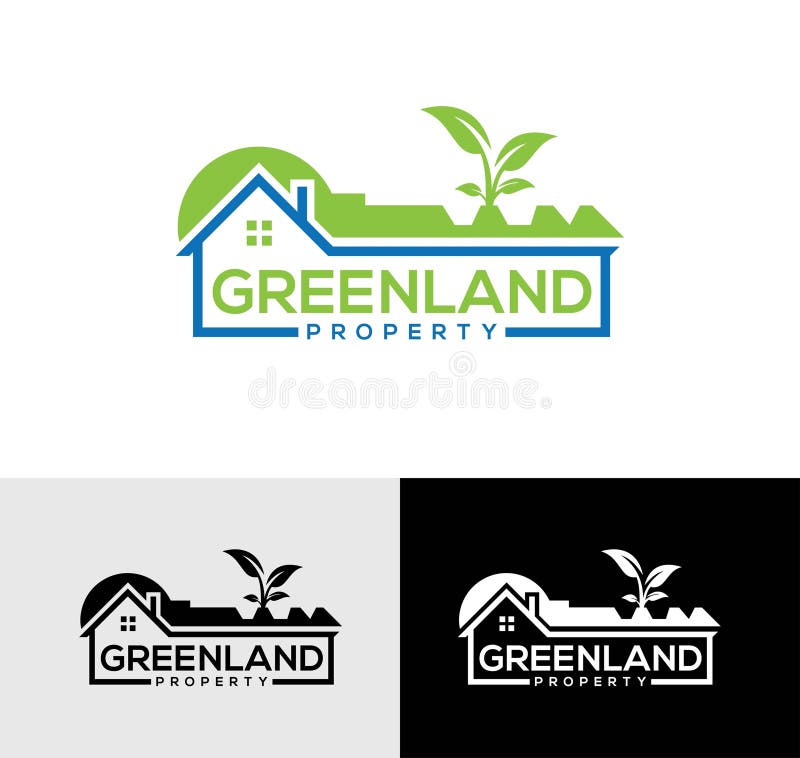 Green Land Property Development Logo Design Template Stock Vector ...