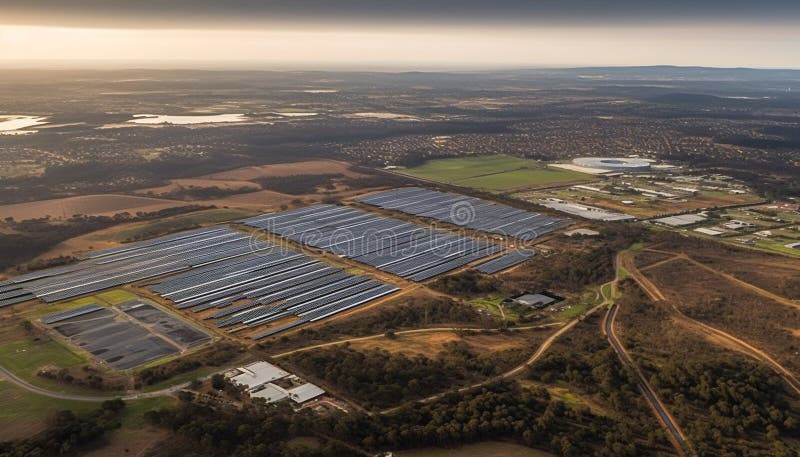 Green Landscape, Aerial View of Farm and Nature Development Generated ...