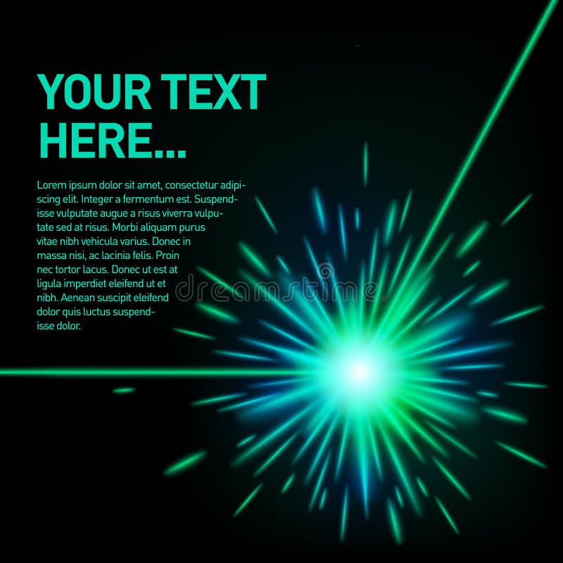Green laser beam explosion stock vector. Illustration of design - 29427272