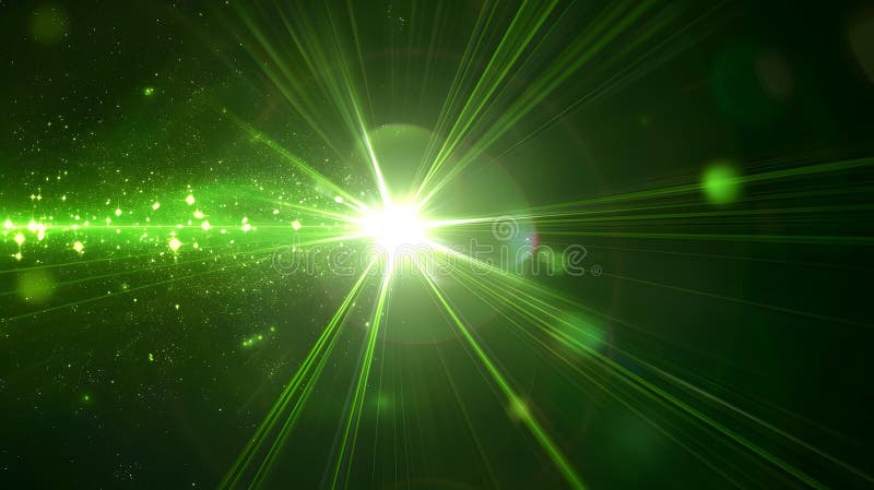 Green Laser Beam Explosion Background Stock Illustration - Illustration ...