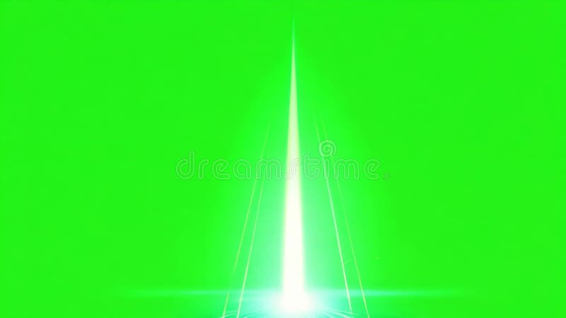 Green Laser Beam Shooting Straight Upward. Green Screen Chromakey Stock ...