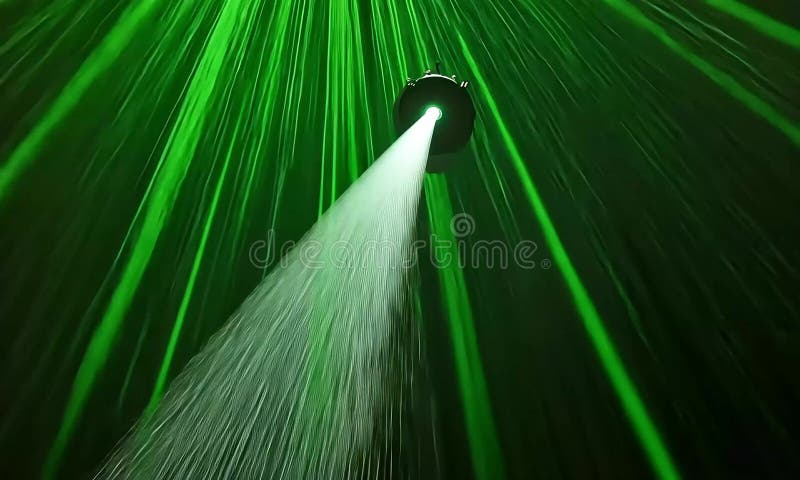 Green Laser Beams and Water Spray Stock Video - Video of glow, pattern ...