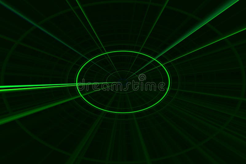 Green Laser Light on a Black Background Stock Illustration ...