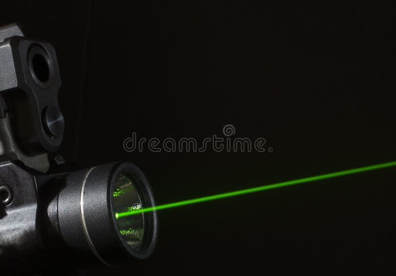 Green laser stock photo. Image of handgun, laser, muzzle - 62139092