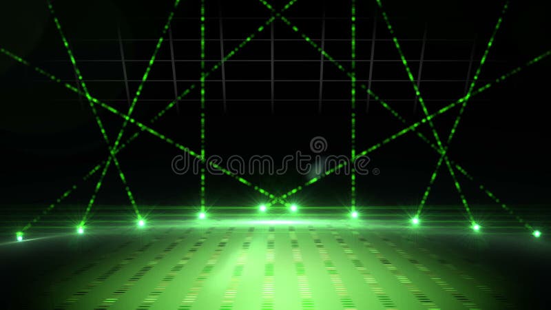 Green Laser Ray on a Black Background. Power Laser Beam Shining through ...