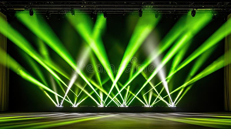 Green Laser Show Stage Lighting Event Venue Stock Image - Image of stage, concert: 363411033