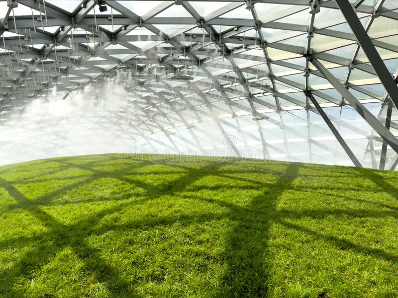 Green lawn under the dome stock image. Image of architecture - 336600141