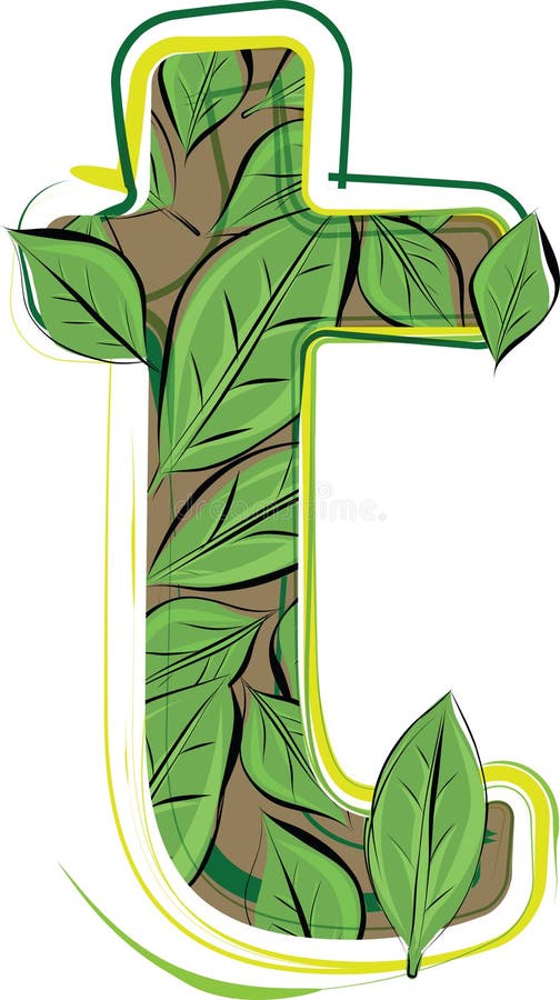 Green Leaf Alphabet Illustration Letter a Stock Vector - Illustration ...