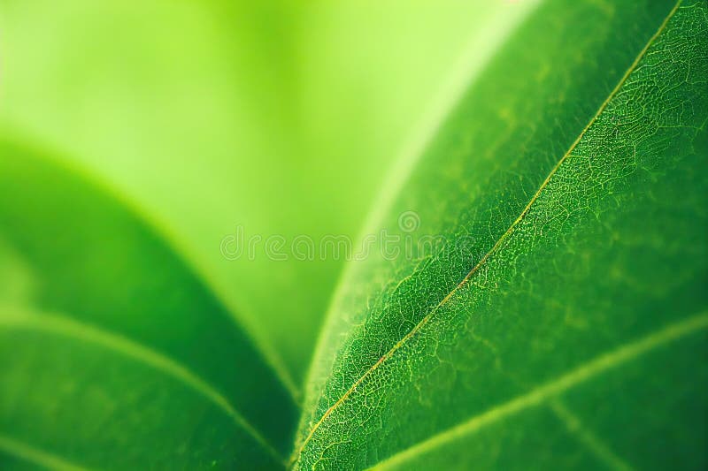 Green Leaf Blurred Background with Large Leaves of Plant in Summer ...