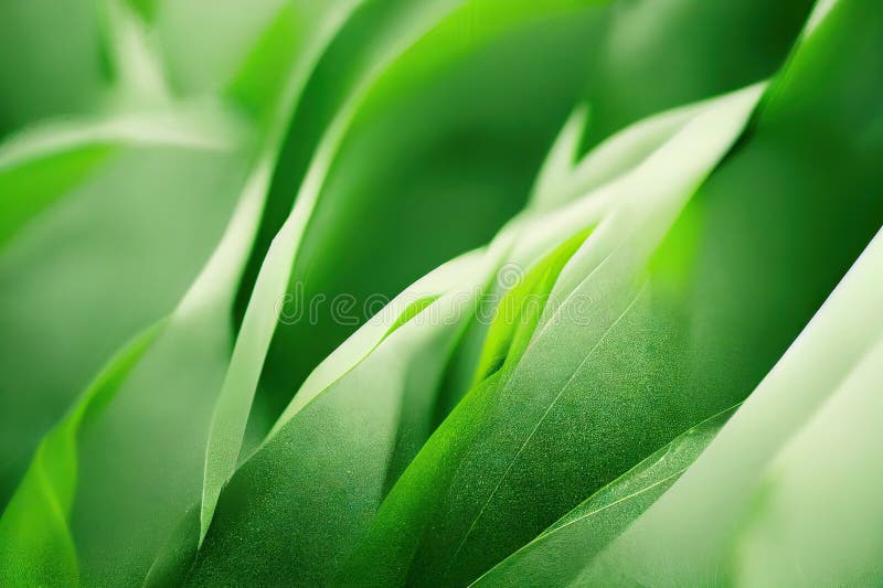 Green Leaf Blurred Background with Light Green Thin Leaves Stock ...