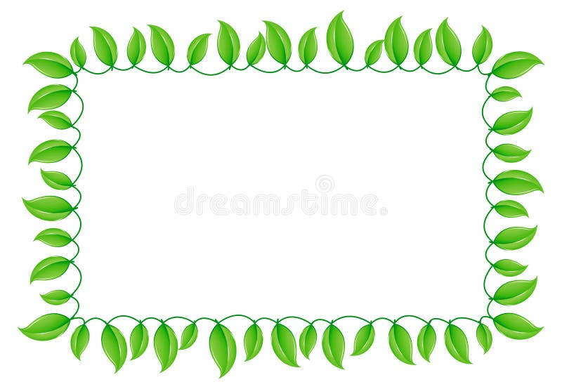 Green Leaf Border stock vector. Illustration of inspiration - 43479620