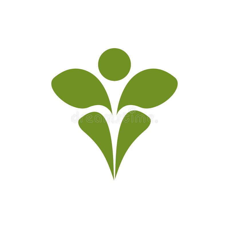 Green Leaf Community People Logo Design Stock Vector - Illustration of ...