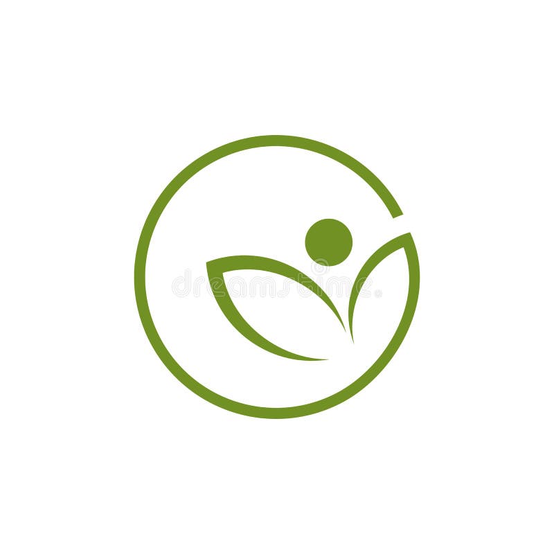 Green Leaf Community People Logo Design Stock Vector - Illustration of ...