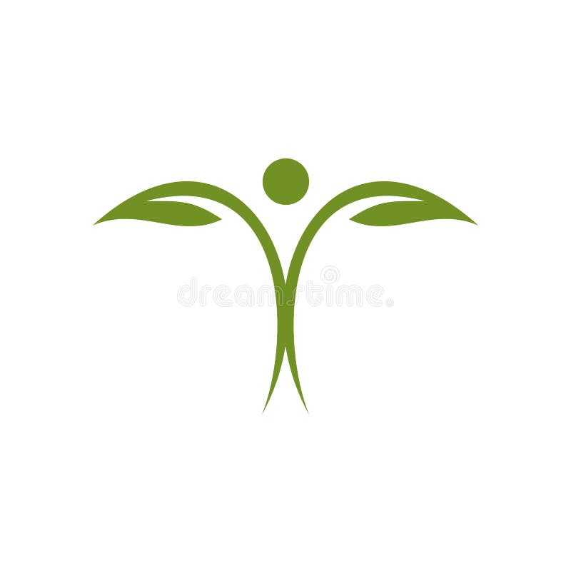 Green Leaf Community People Logo Design Stock Vector - Illustration of ...