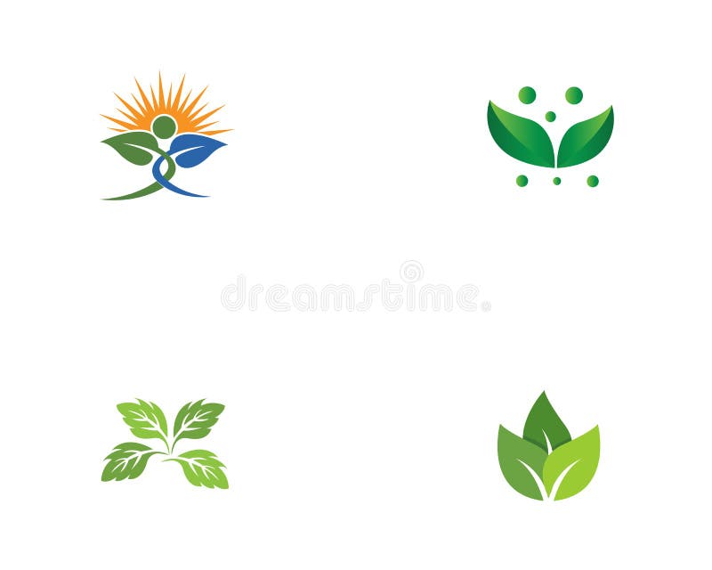 Green Leaf Ecology Nature Element Vector Icon Stock Illustration ...