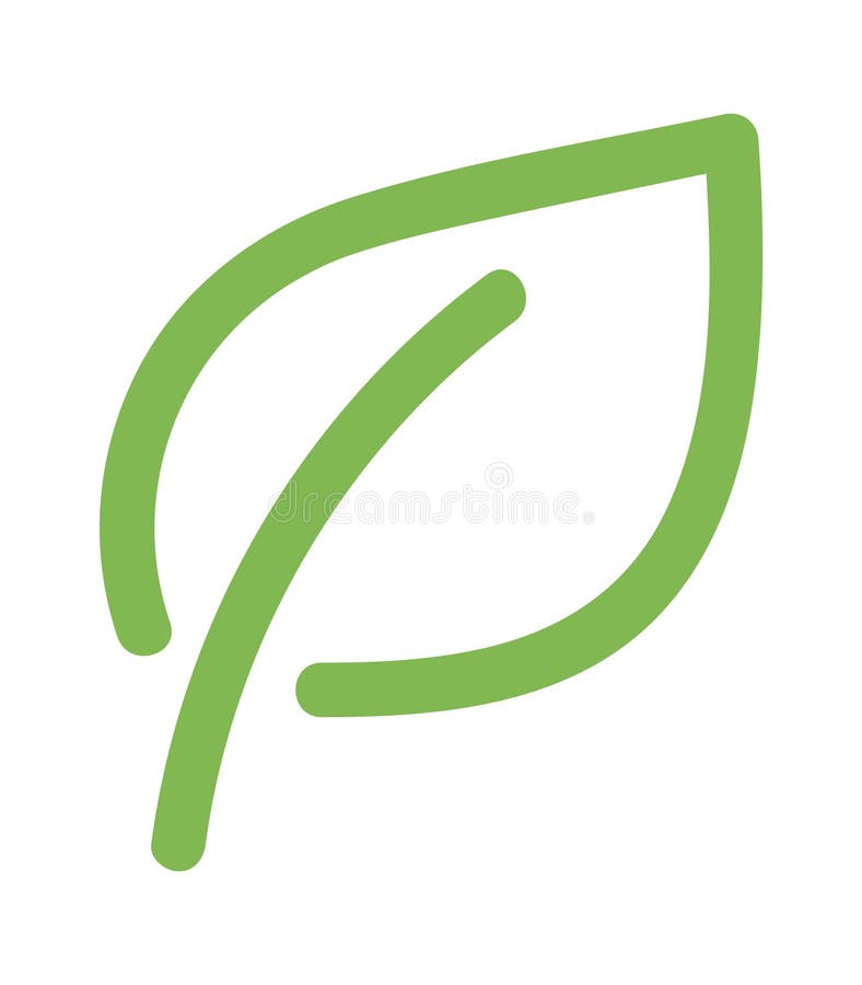 Green Leaf Ecology Symbol Doodle Stock Vector - Illustration of plant ...