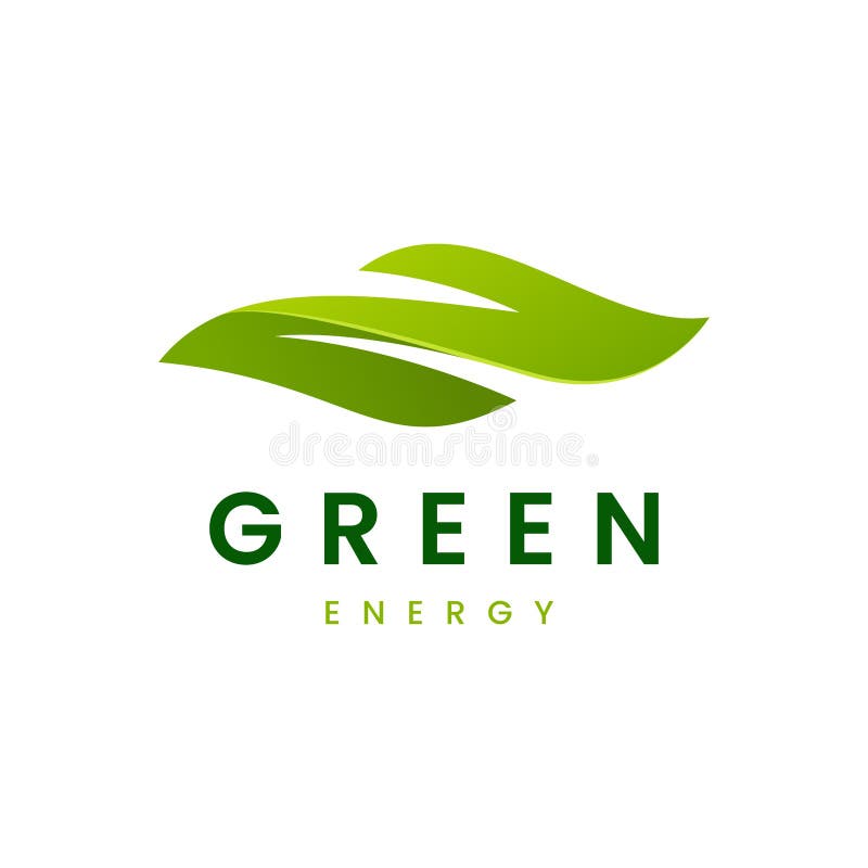 Green leaf energy logo stock illustration. Illustration of vector ...