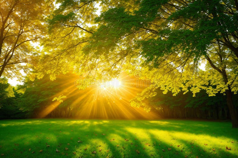 A Green Leaf Falls from a Tree. Stock Illustration - Illustration of ...