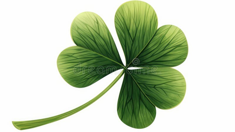 A Green Leaf with Four Pointed Tips Stock Illustration - Illustration ...