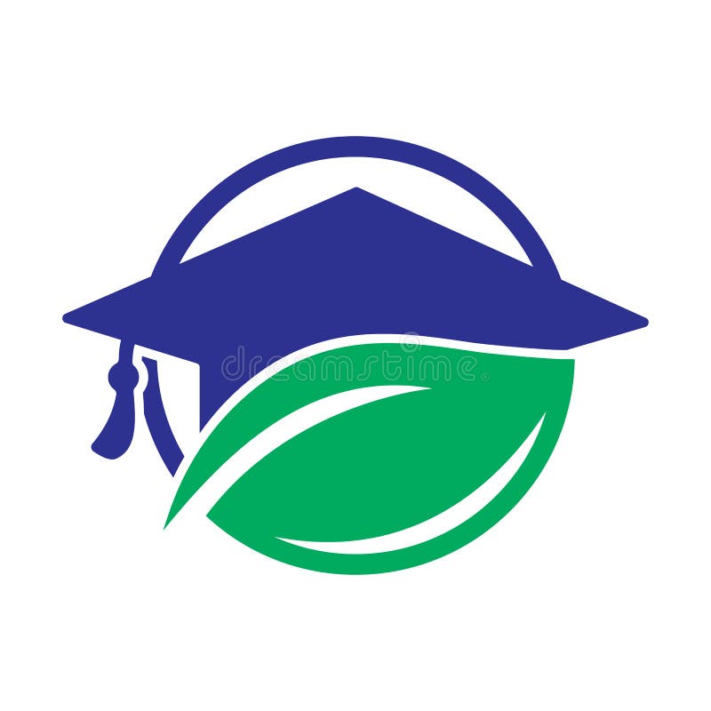 Nature Student Vector Logo Template. Leaf with Graduation Hat Logo ...