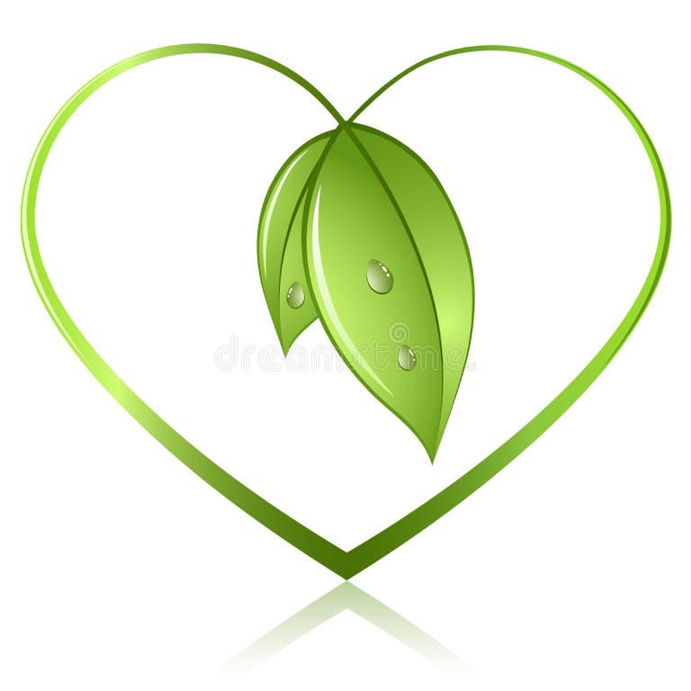 Background Green Leaf Heart Stock Illustrations – 46,068 Background ...