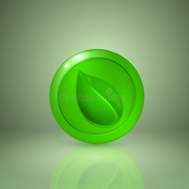 Green Leaf. Icon for App or Web Design Stock Vector - Illustration of ...