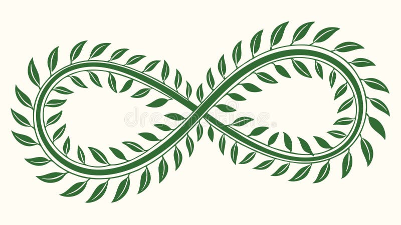 Green Leaf Infinity Symbol, Nature S Endless Growth, Vector Design ...