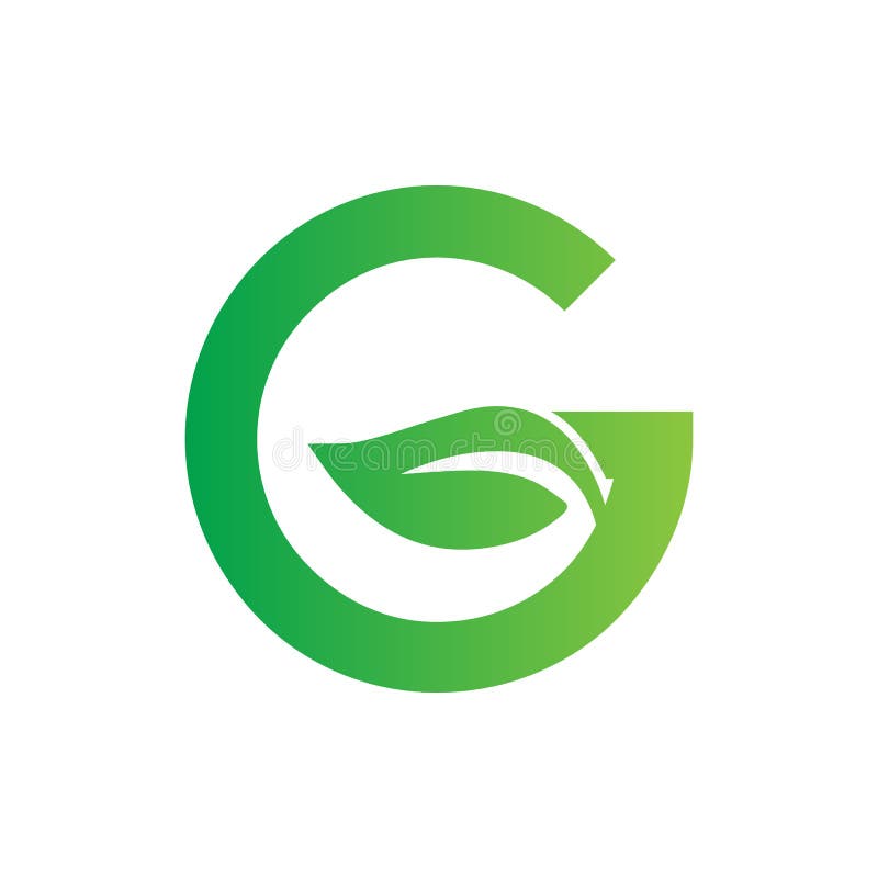 Green Leaf Initial Letter G Logo Design Concept Stock Vector ...