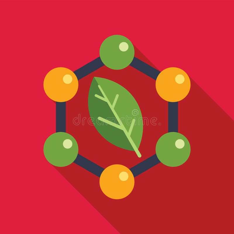 Green Leaf Inside Molecular Structure Representing Biofuel Concept ...