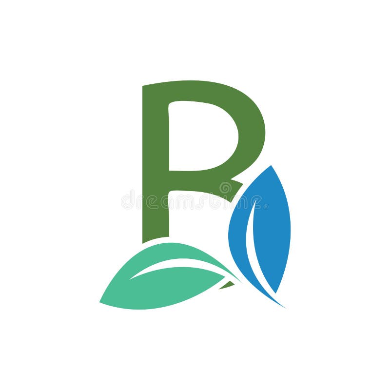 Green Leaf And Letter B Monogram Logo Design Vector Stock Illustration ...