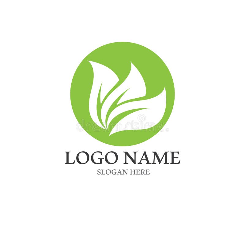 Green Leaf Logo and Symbol Vector Stock Vector - Illustration of green ...