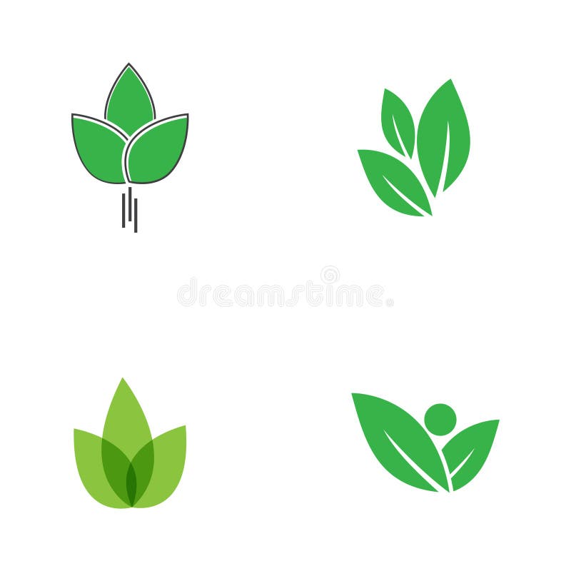 Green Leaf Logo Vector Template Element Symbol Design Stock Vector ...