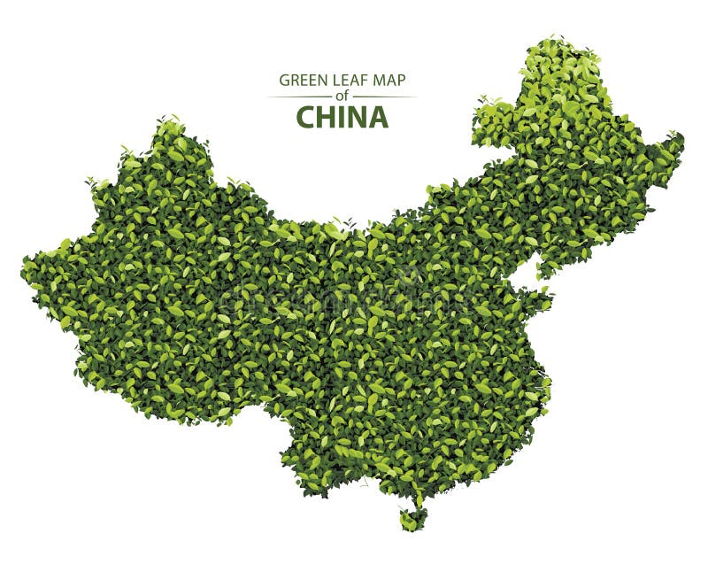 Green Leaf Map China Stock Illustrations – 86 Green Leaf Map China ...