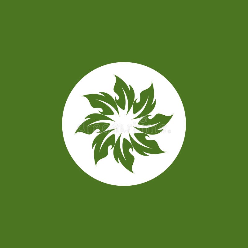 Green Leaf Nature Plant Conceptual Symbol Vector Illustration Stock ...