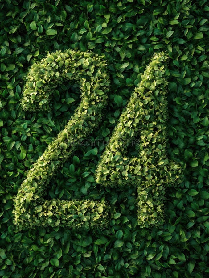Green leaf numbers stock image. Image of division, ecofriendly - 375187375