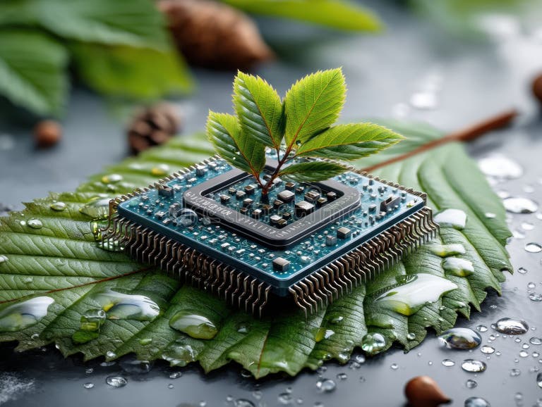 A Green Leaf Nurturing Technology: the Intersection of Nature and Innovation in Progress Stock ...