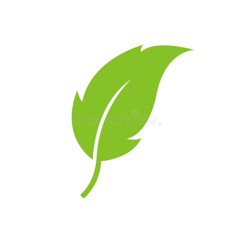 Green Leaf. the Original Emblem of Ecology Stock Illustration ...