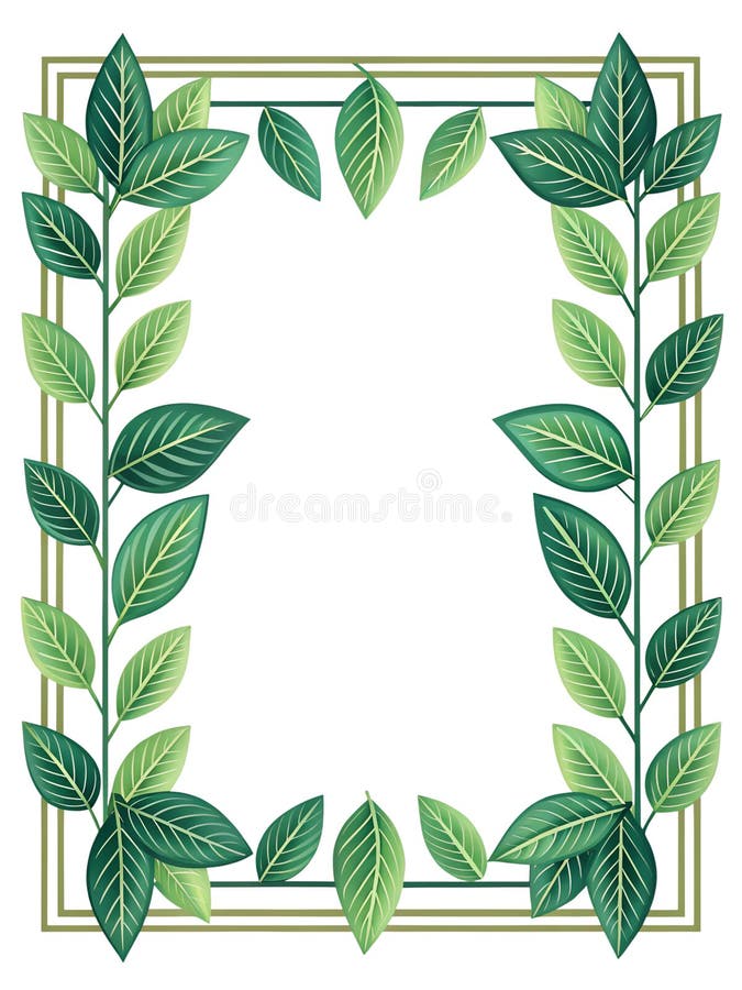 Rectangular Leaf Border Transparent Background Stock Illustrations ...