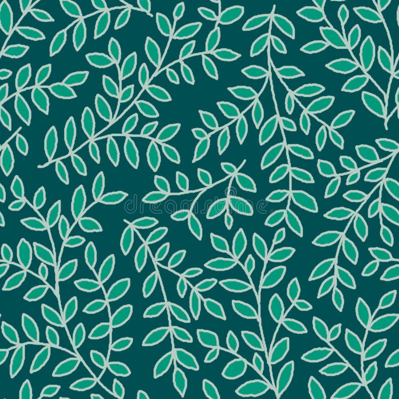 Green Leaf Seamless Repeat Pattern Design Stock Illustration ...