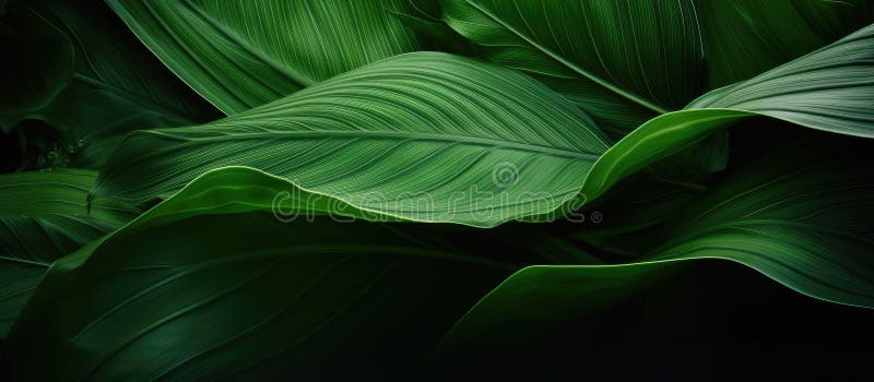 A Green Leaf is Shown at a High Angle Stock Image - Image of ...