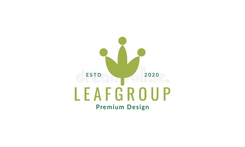Green Leaf Silhouette 3 People Group Logo Symbol Icon Vector Graphic ...