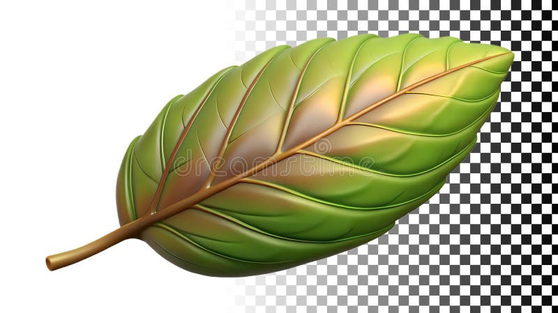 Green Leaf with Smooth Surface, Basic Foliage Nature Element ...