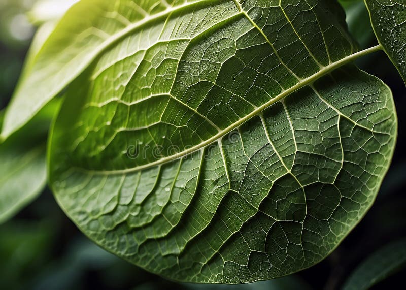 Green Leaf Structure stock illustration. Illustration of environmental ...