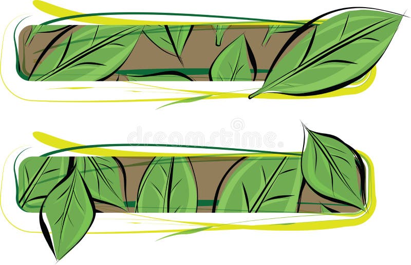 Green Leaf Symbol Sketch Drawing Stock Vector - Illustration of ...