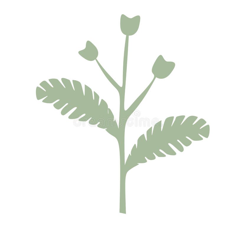 Green Leaf Vector Isolated on White Background. Leaves in Modern Flat ...