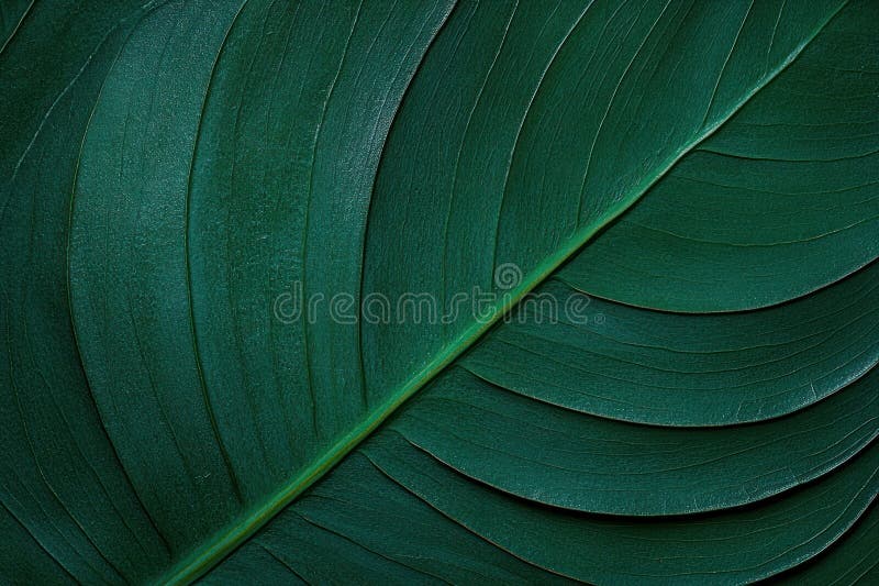 Green Leaf Vein Abstract Pattern with Diagonal Stem Line - Eco-Friendly ...