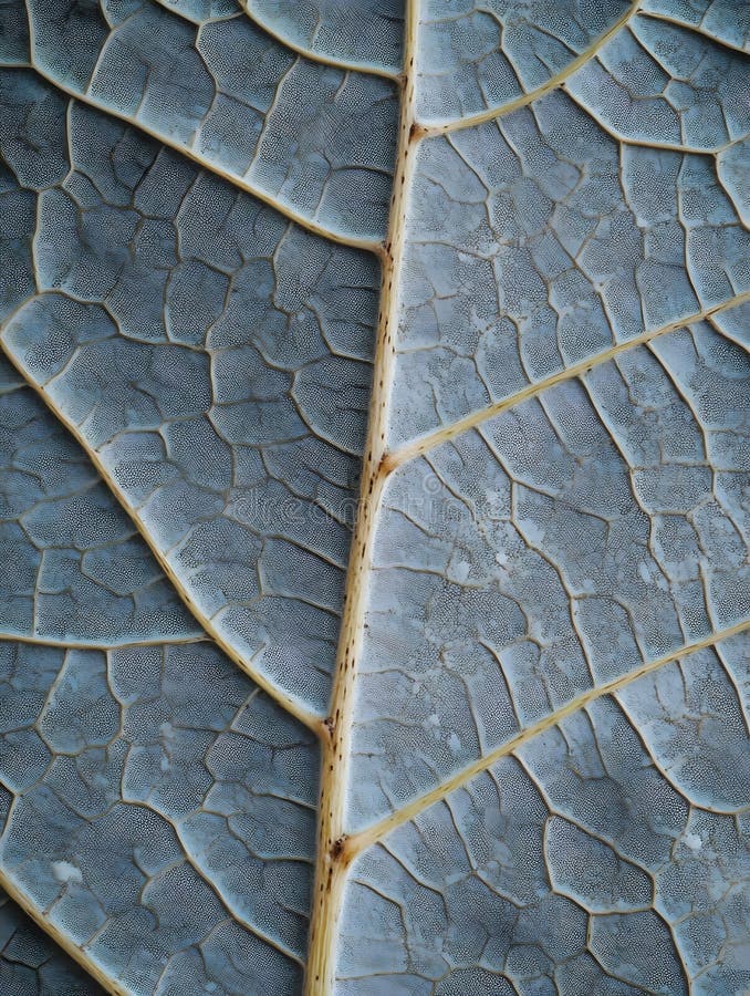 Leaf Vein Structure Close-up Greenery Botany Stock Illustration ...