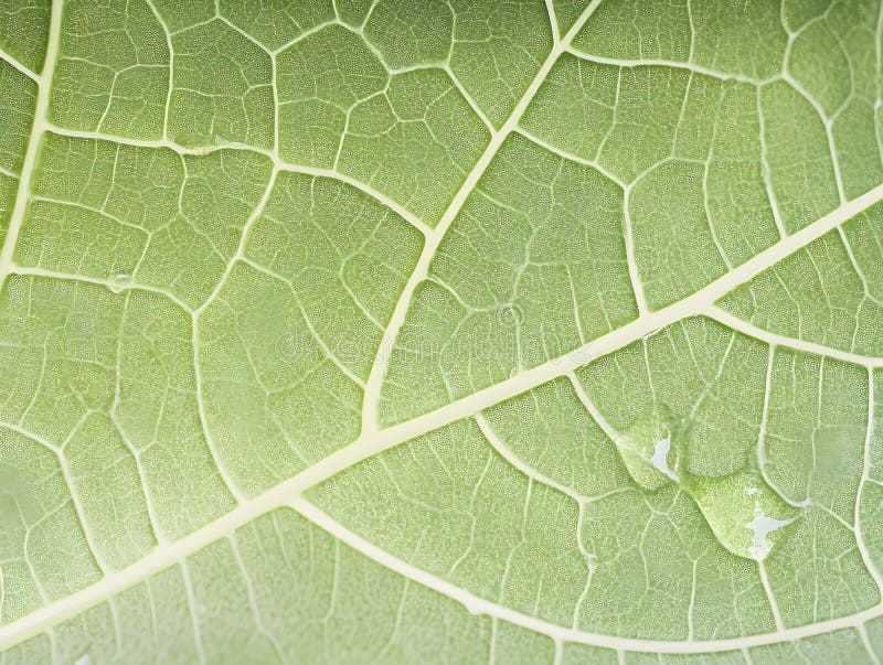 Leaf Vein Structure Close-up Greenery Botany Stock Illustration ...