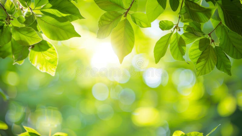 Green Leafy Background with Transparent Text Overlay Stock Illustration ...