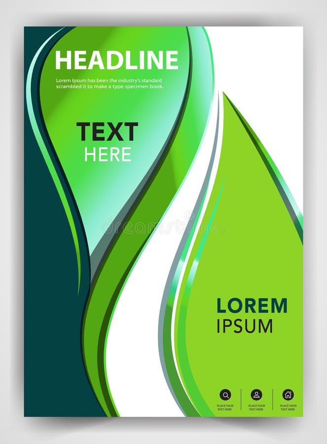Green Leafy Modern Flyer Template. Stock Vector - Illustration of flyer ... Green Leafy Modern Flyer Template. Stock Vector - Illustration of flyer ...